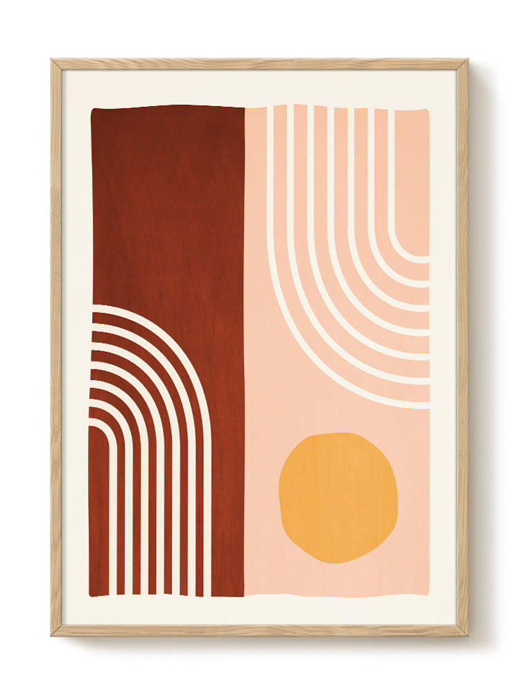 Abstract Modern Art Poster - Mid Century minimalist | PSTR studio